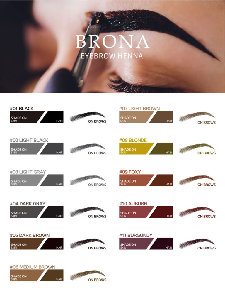 Brona Eyebrow Henna Individual Colours 12g | OzLash Supplies